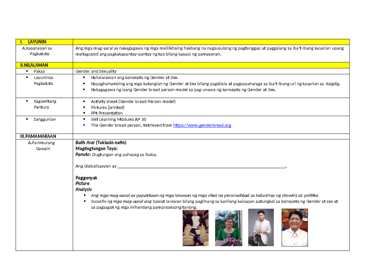 Lesson-plan-ap-10-3rd-quarter compress - I. LAYUNIN: A sa Pagkatuto Ang ...