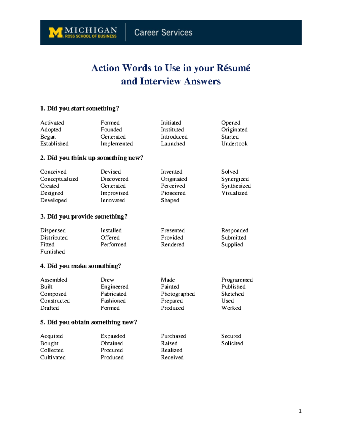 Action words used in resume and interview - Action Words to Use in your ...