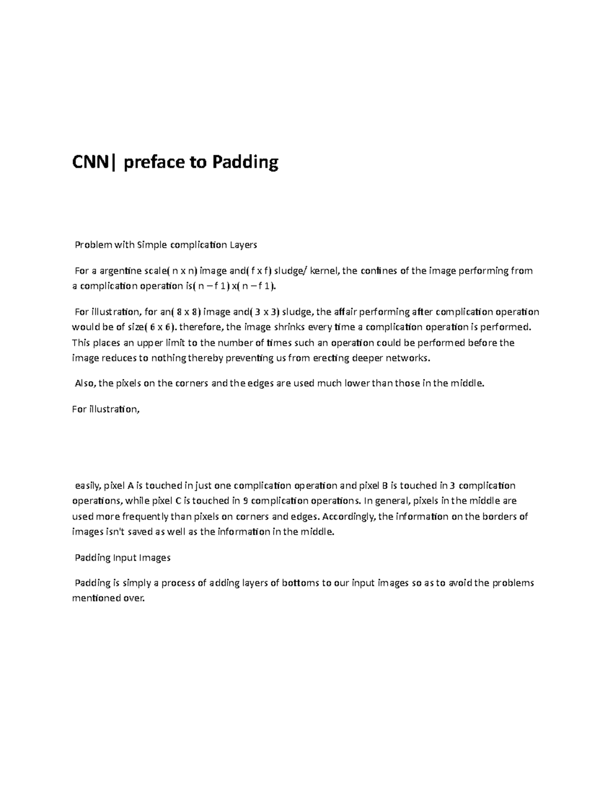 CNNpreface to Padding - CNN| preface to Padding Problem with Simple ...
