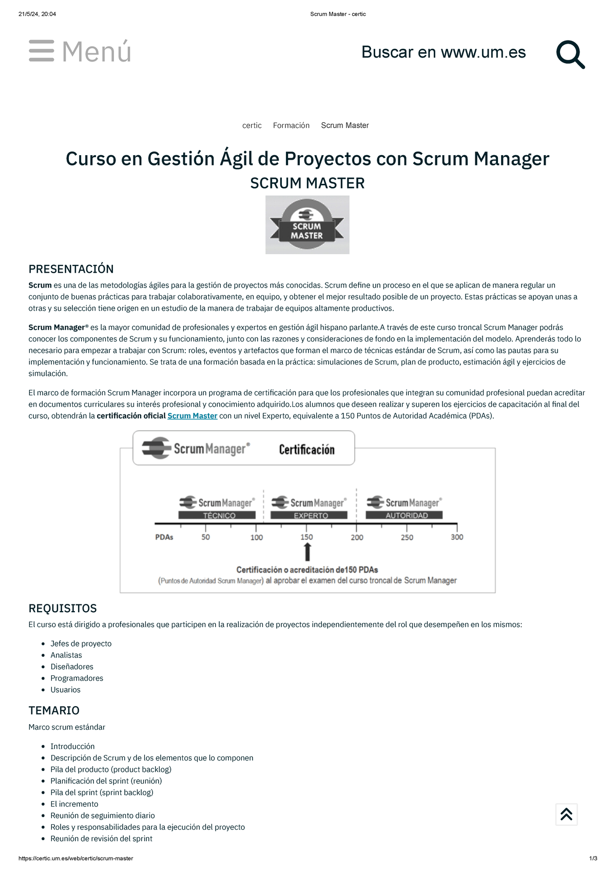 Scrum Master - certic - Resumen Algebra Lineal - certic Formación Scrum ...