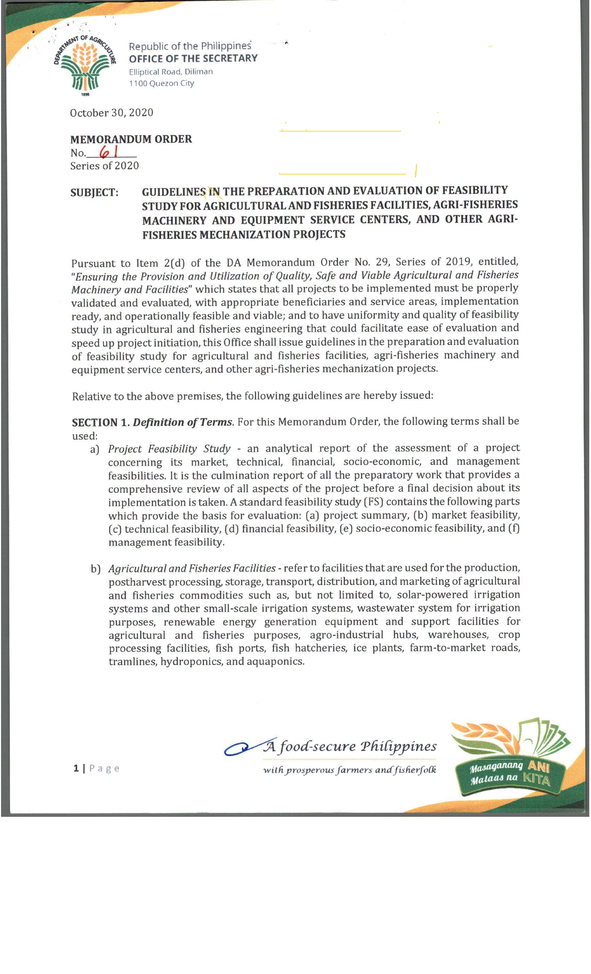 Mo61 s2020 feasibility - BS Geodetic Engineering - Studocu