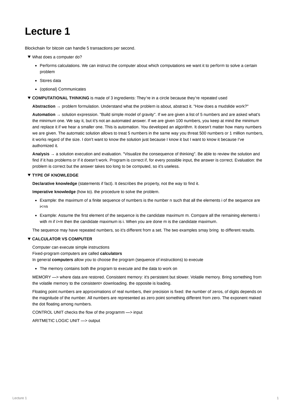 Lecture 1 Andrea Marin ITC anno 2021/2022 - Introduction to coding - Ca ...