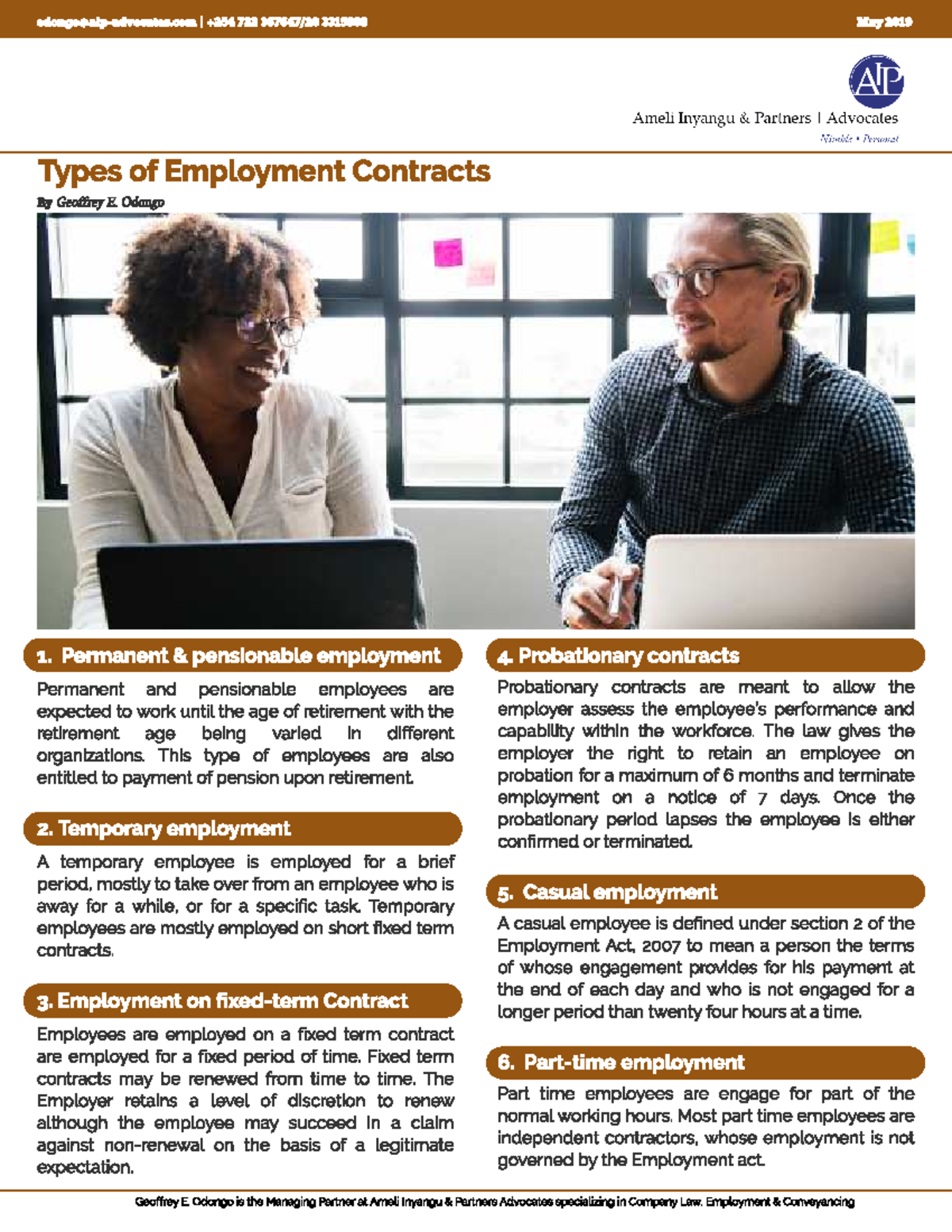 Types-of-employment-contracts - 1. Permanent & pensionable employment ...