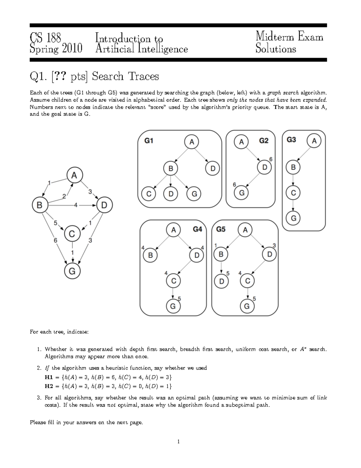 Midterm-solutions-sp10 - TCSS390 - UW - Studocu