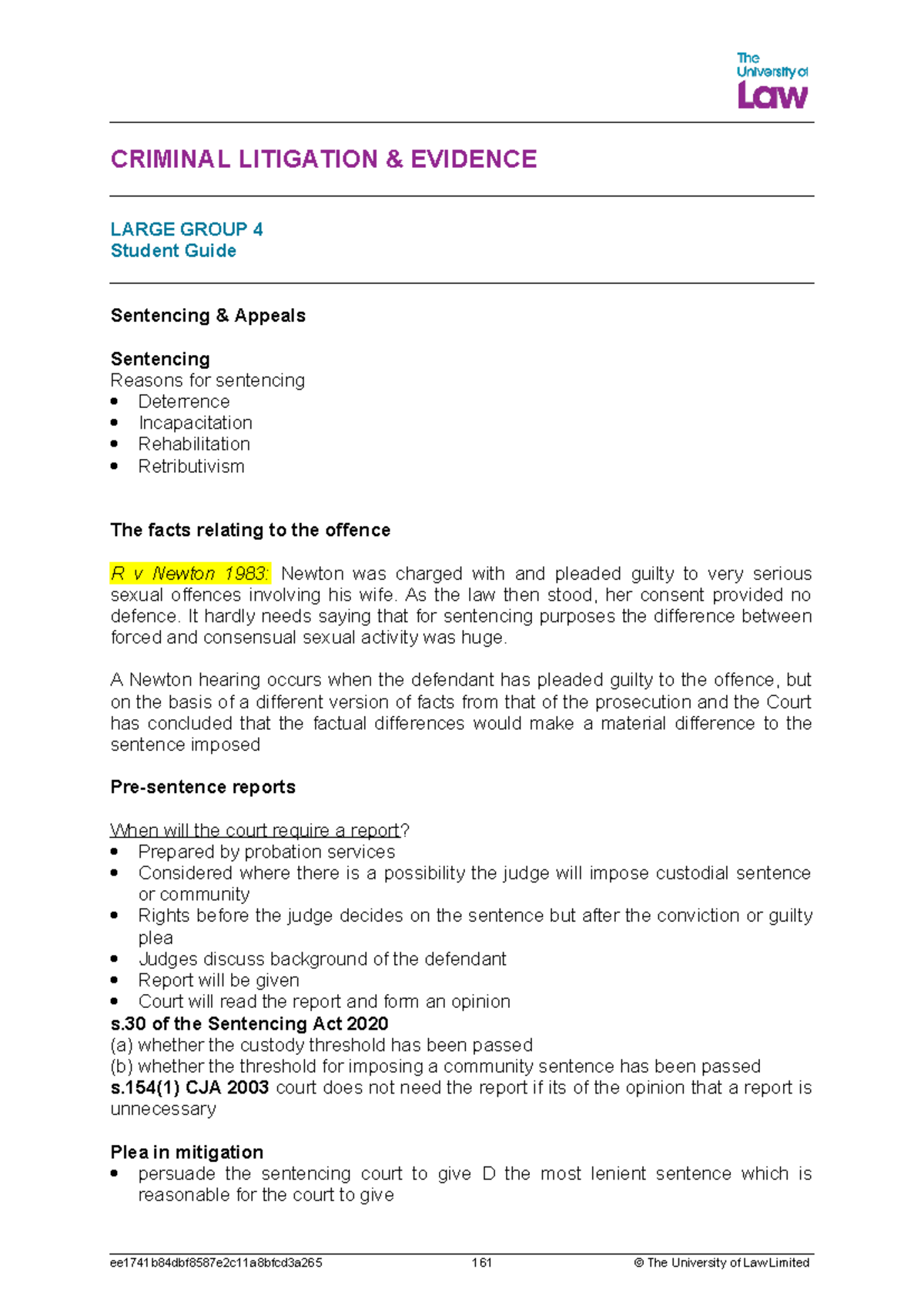 Lg4 - CRIMINAL LITIGATION & EVIDENCE LARGE GROUP 4 Student Guide ...