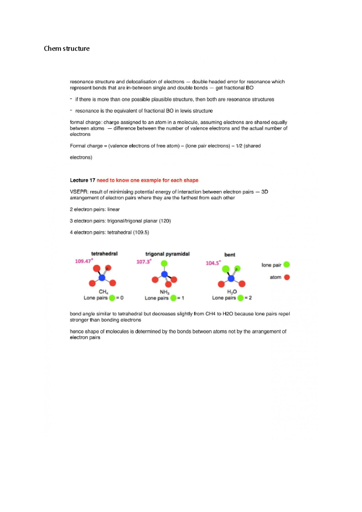 Chem structure - CHEM1101 - Studocu