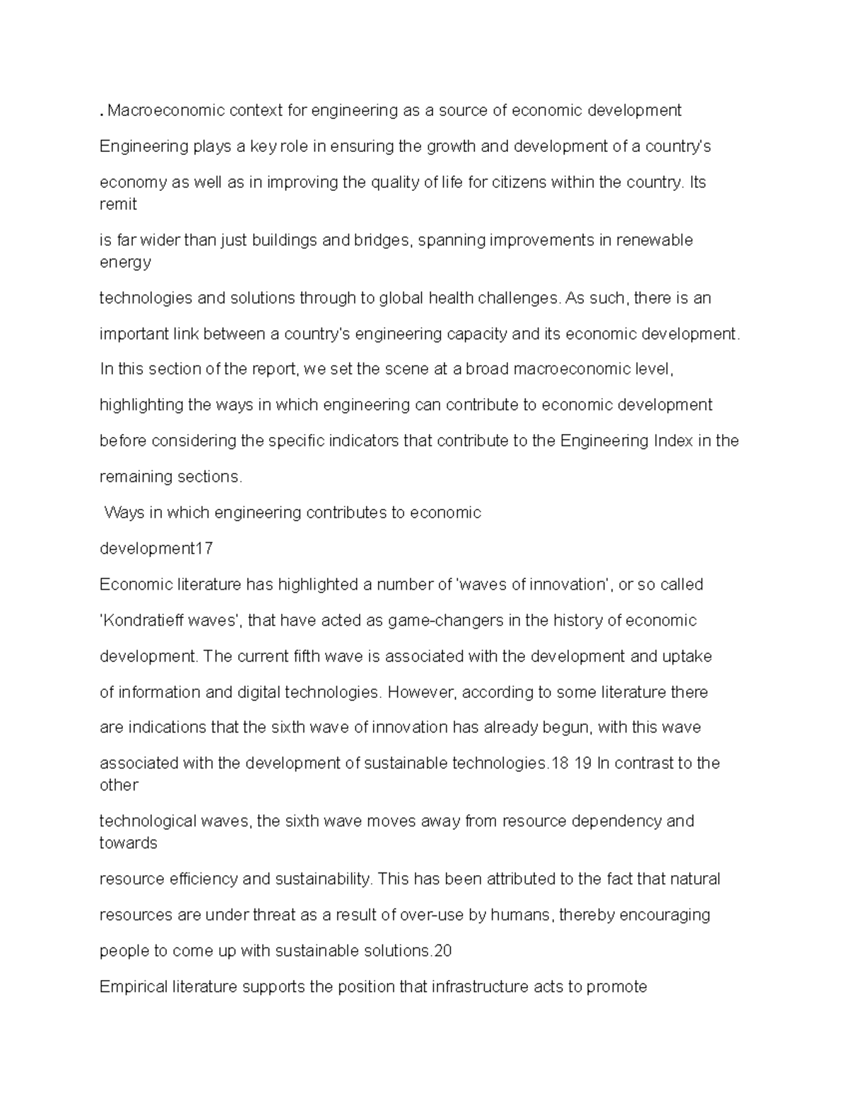 Macroeconomic context for engineering as a source of economic ...