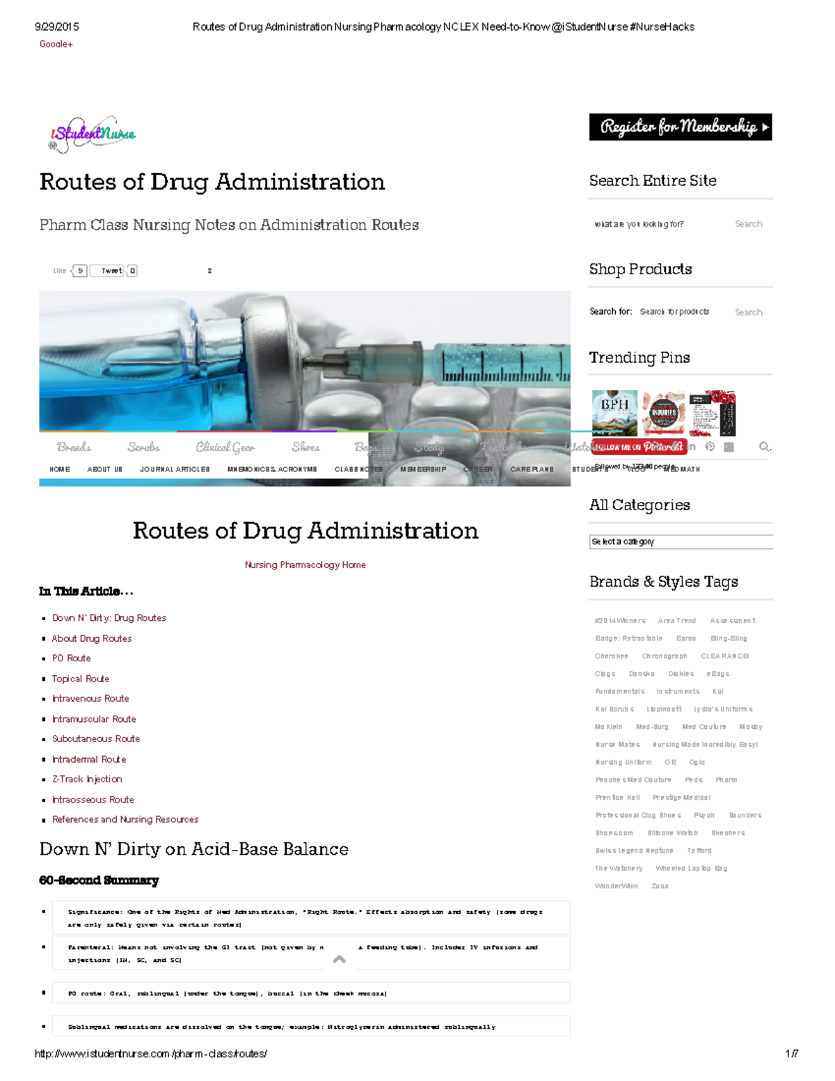 Routes of Drug Administration Nursing Pharmacology Nclex Need-to-Know ...