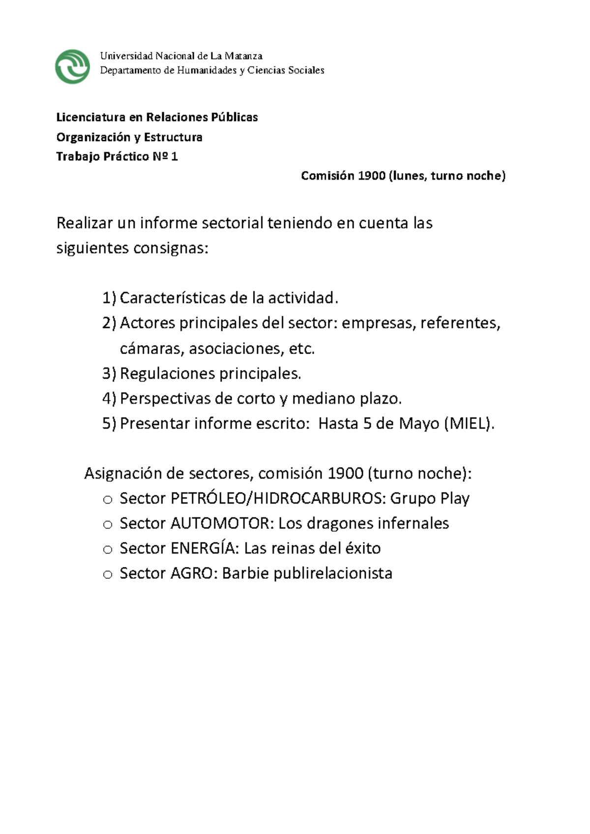 TP1OYE- Infosect 1 23 turno noche - Universidad Nacional de La Matanza ...