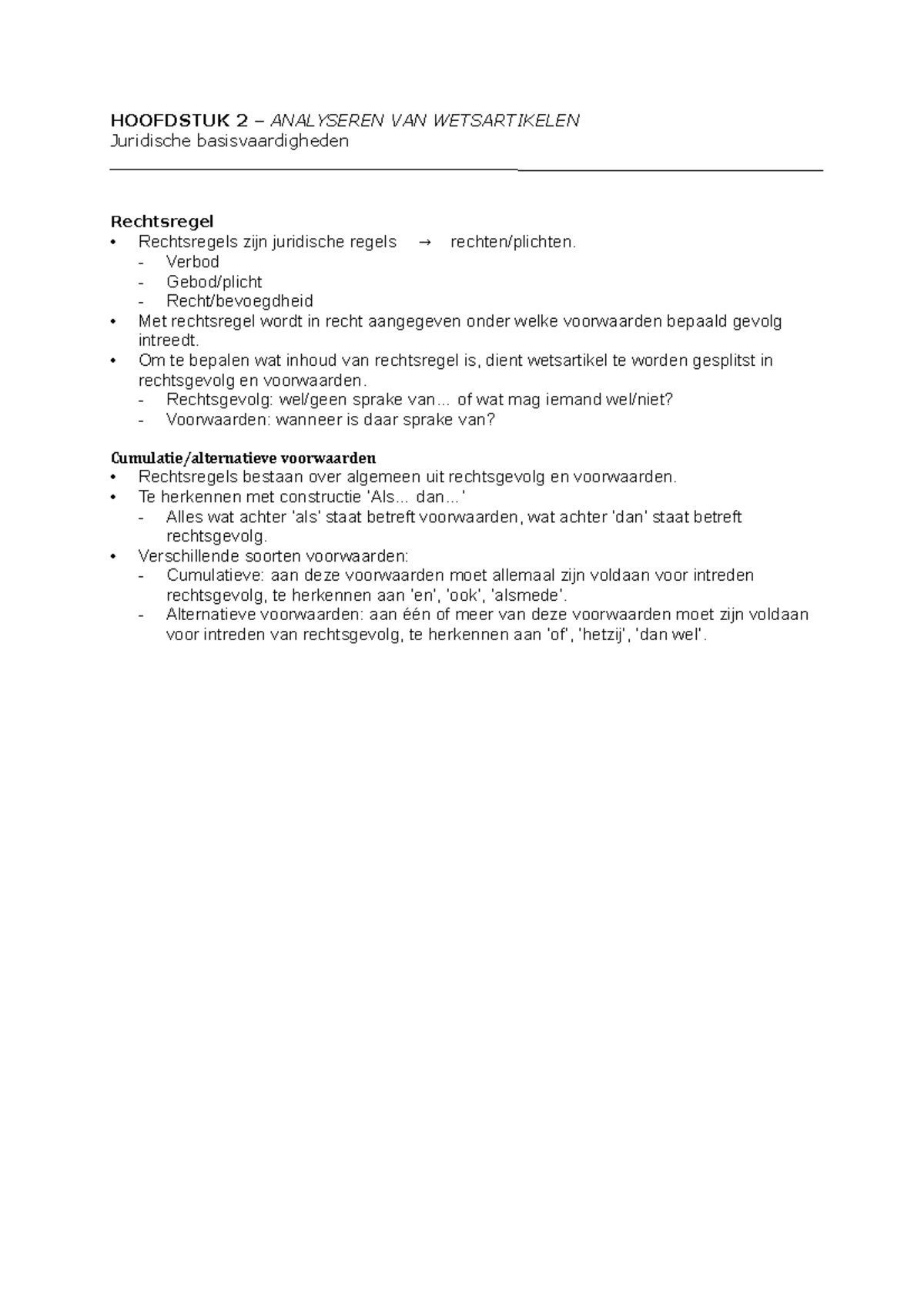 2. Analyseren van wetsartikelen - HOOFDSTUK 2 – ANALYSEREN VAN ...