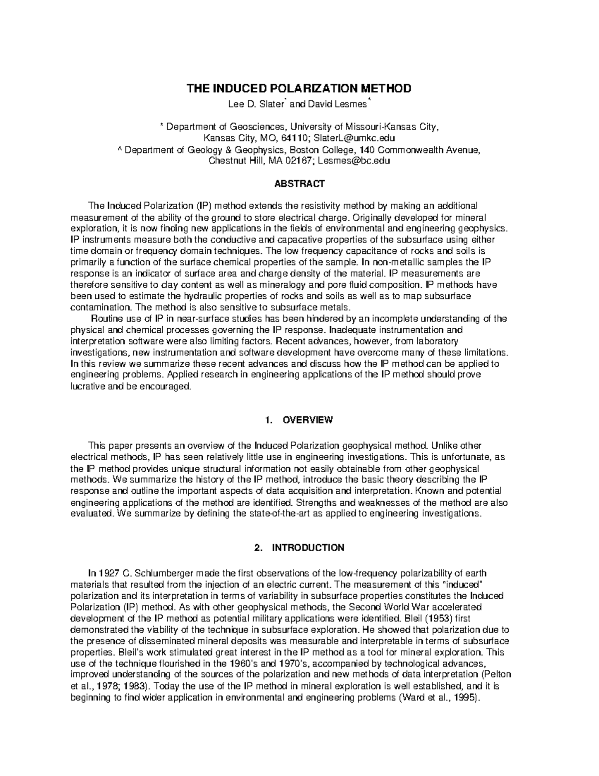 The-ip-method - IP Method for Geophysical Engineering, membahas metode ...