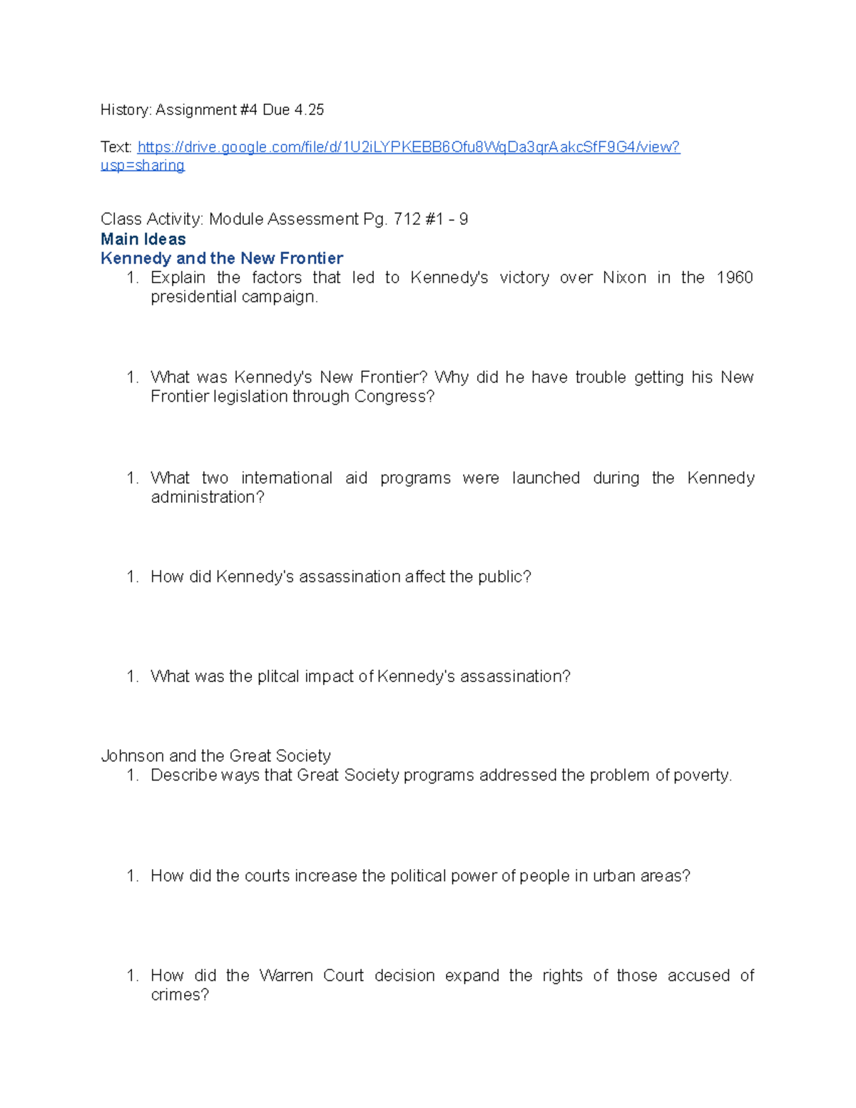 Assignment 3 - Text: usp=sharing drive.google/file/d/1U2iLYPKEBB6Ofu8WqDa3qrAakcSfF9G4/view ...