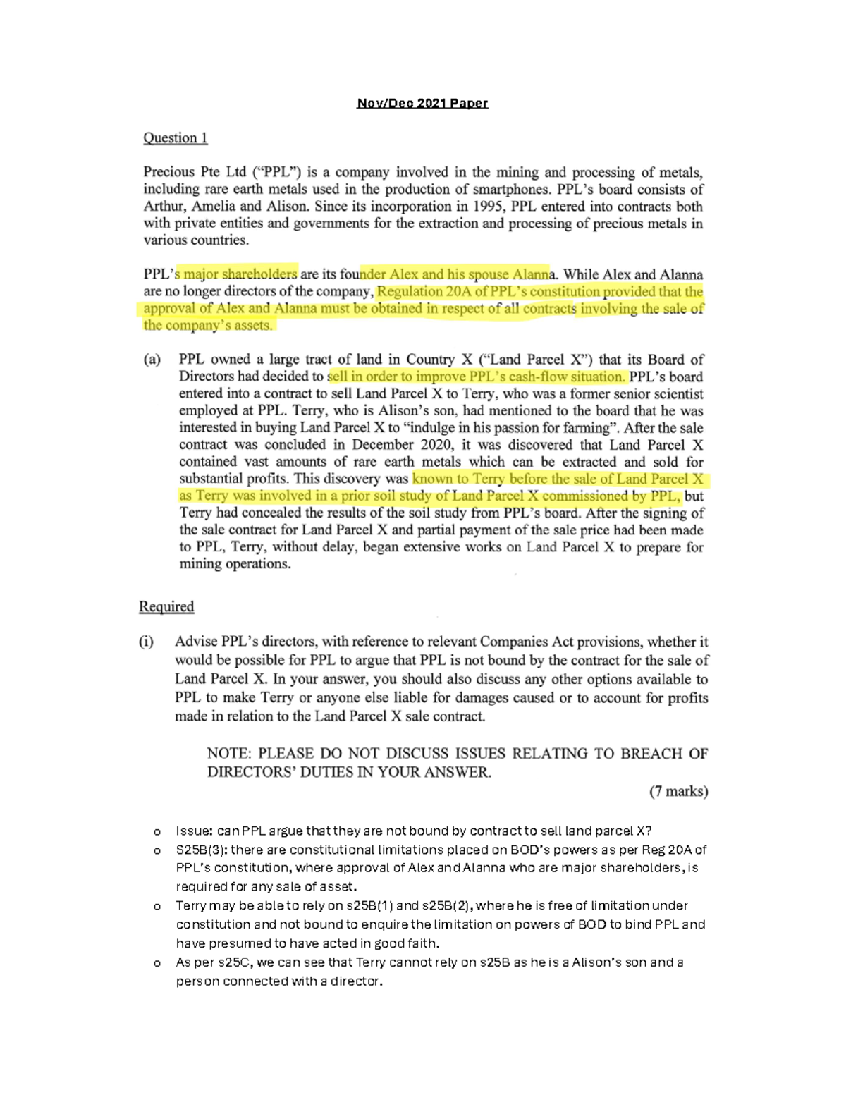 Nov 2021 - pyp - Nov/Dec 2021 Paper o Issue: can PPL argue that they ...
