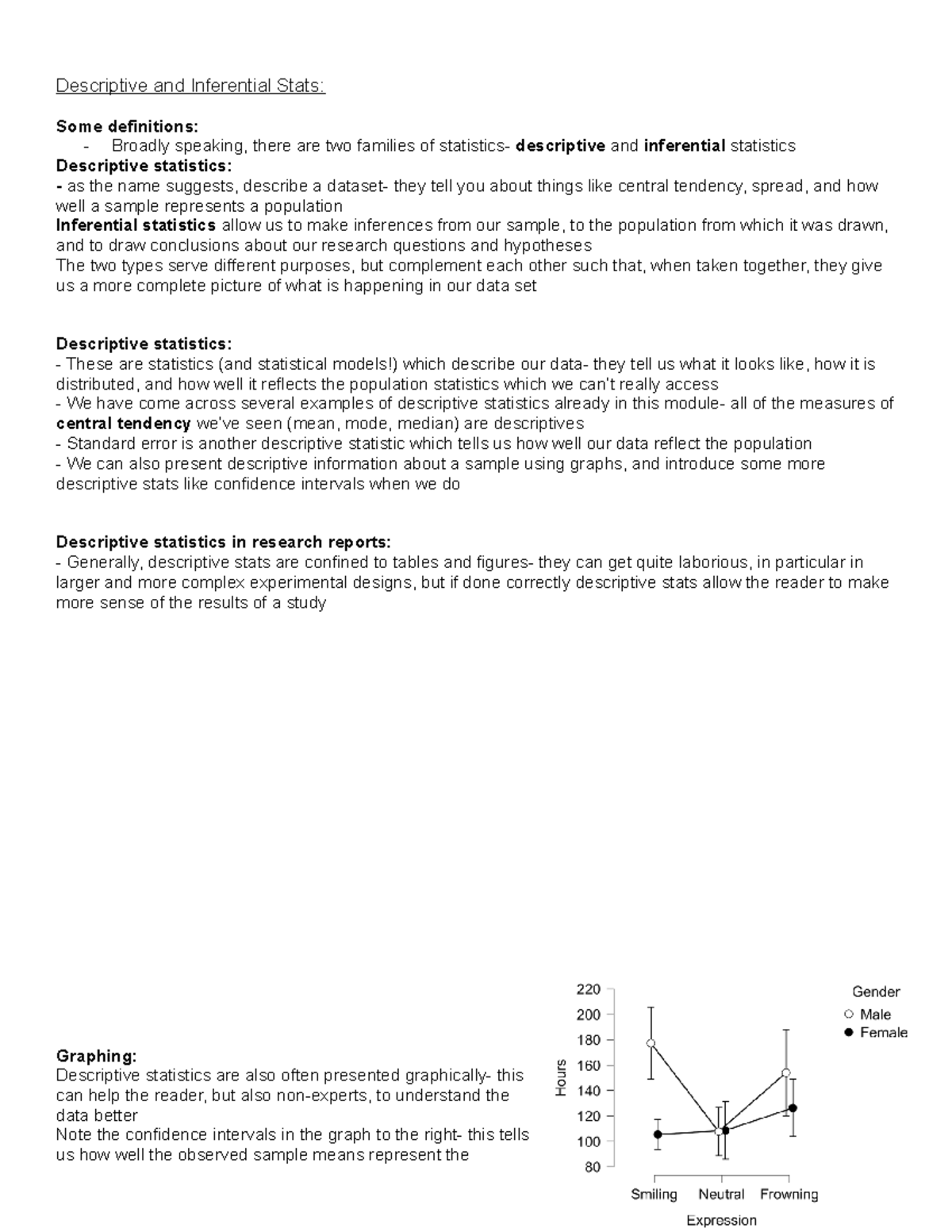 5- Descriptive and Inferential Stats - Descriptive and Inferential Stats: Some definitions ...
