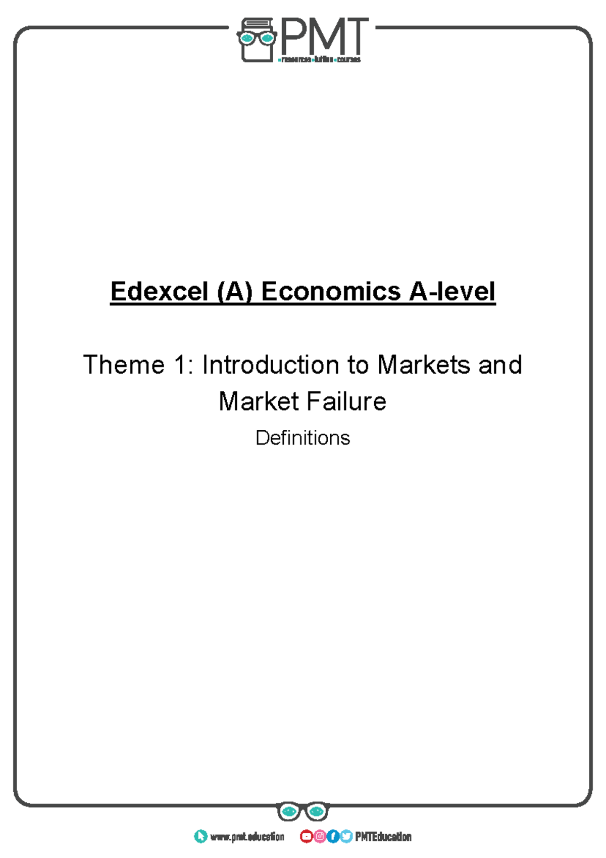 Definitions - enjoy - Edexcel (A) Economics A-level Theme 1 ...