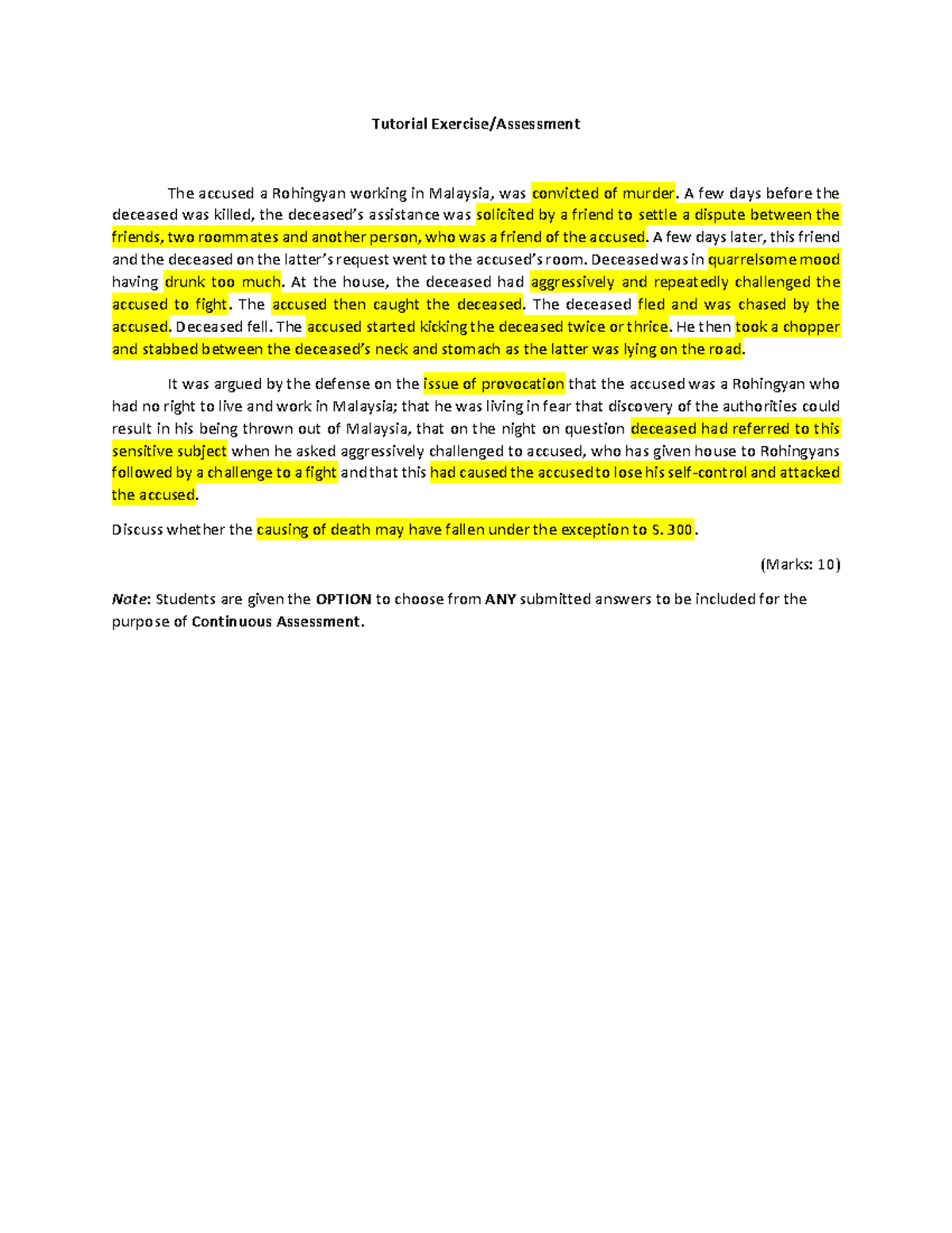 Tutorial Exercise 1 - This may be wrong - Tutorial Exercise/Assessment ...