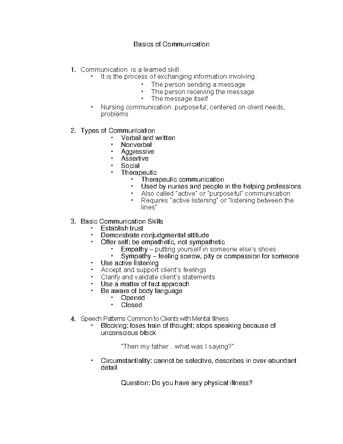 Basics of Communication Lecture Notes - Basics of Communication ...