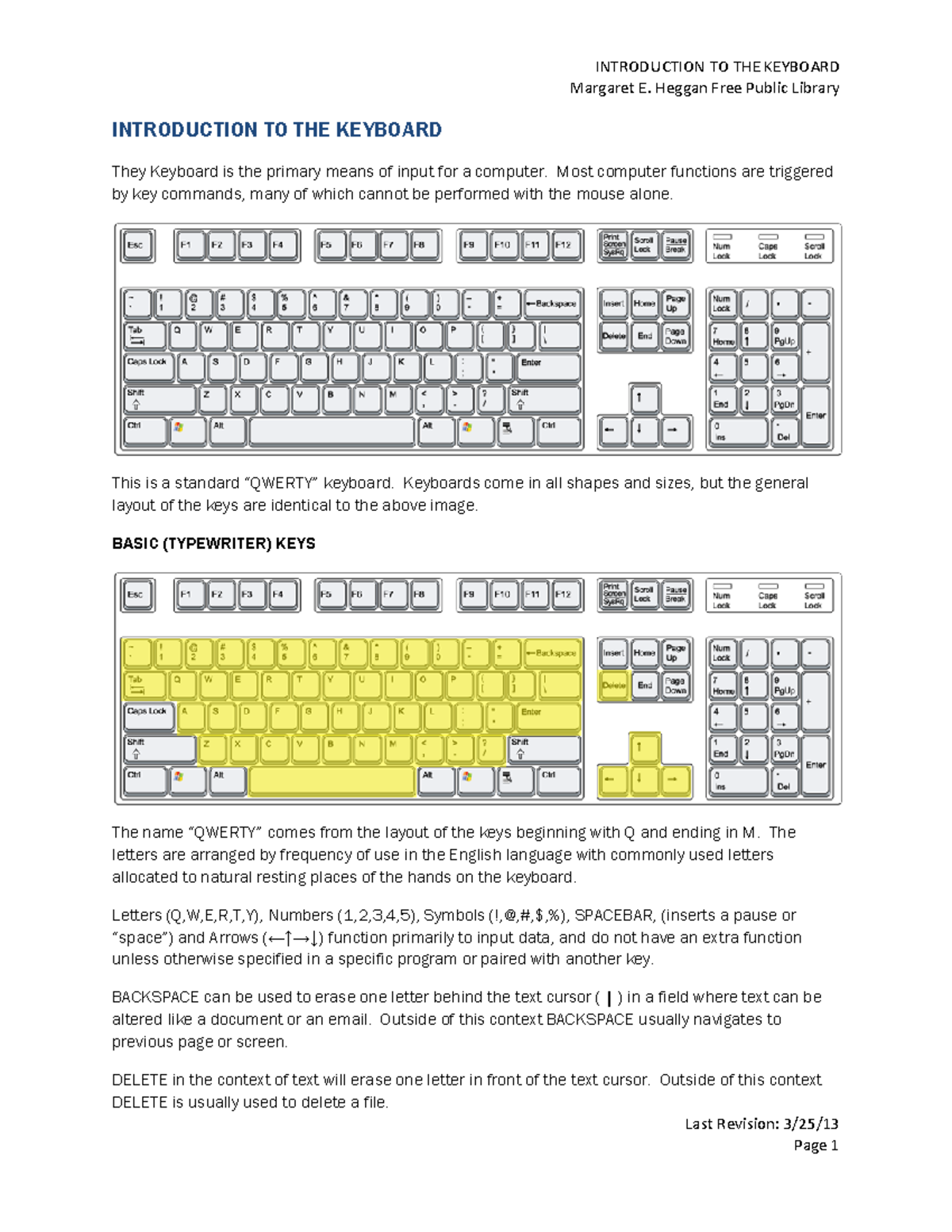 Introductiontokeyboard - Margaret E. Heggan Free Public Library Last ...