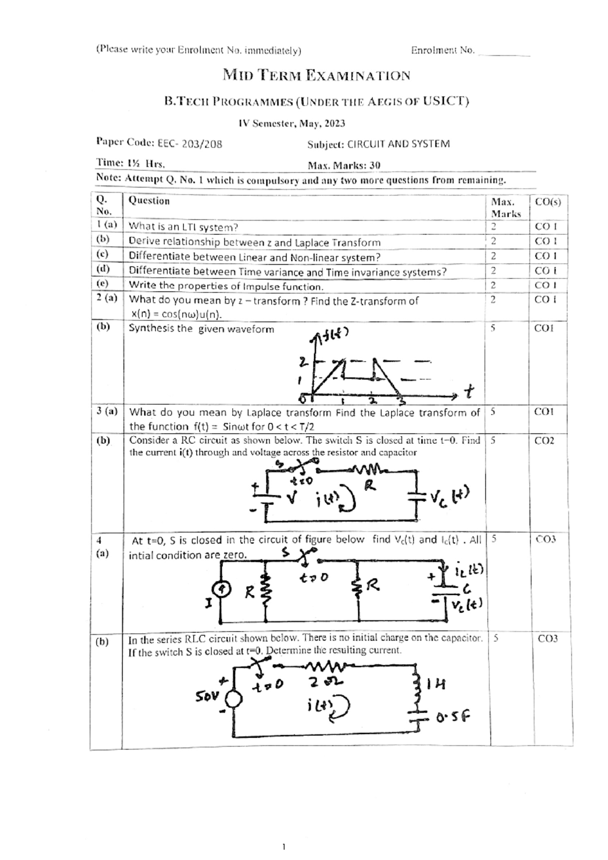 CS Midsem - btech - Studocu