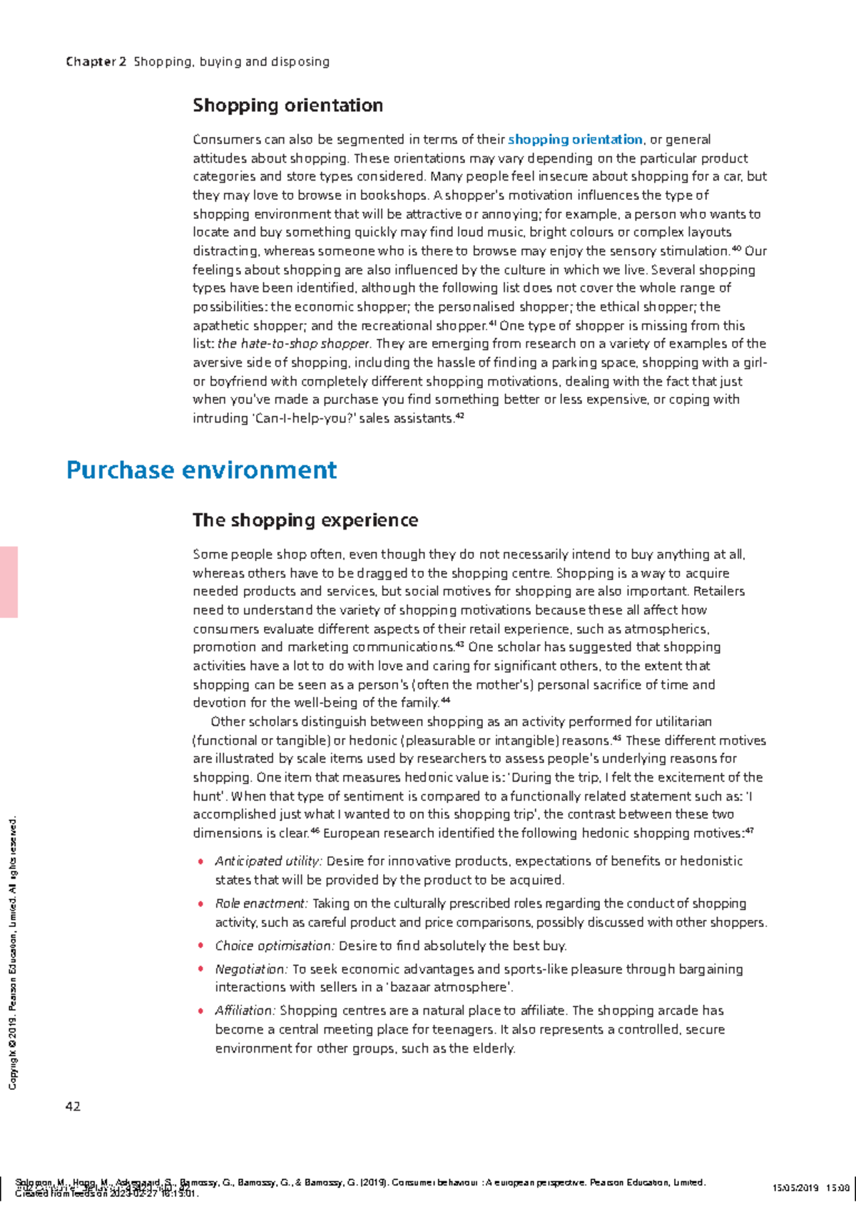 00l - operations management - Chapter 2 Shopping, buying and disposing ...