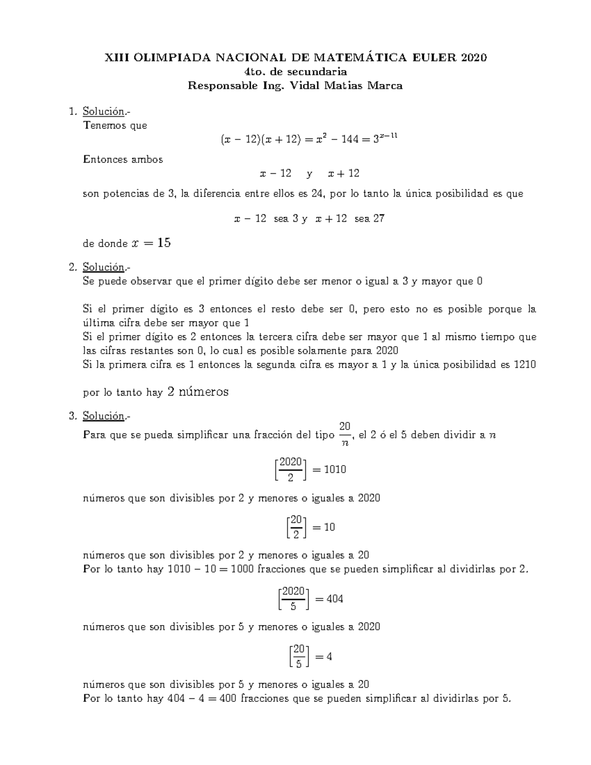 4to solucion s DEP Euler - XIII OLIMPIADA NACIONAL DE MATEM ́ATICA ...