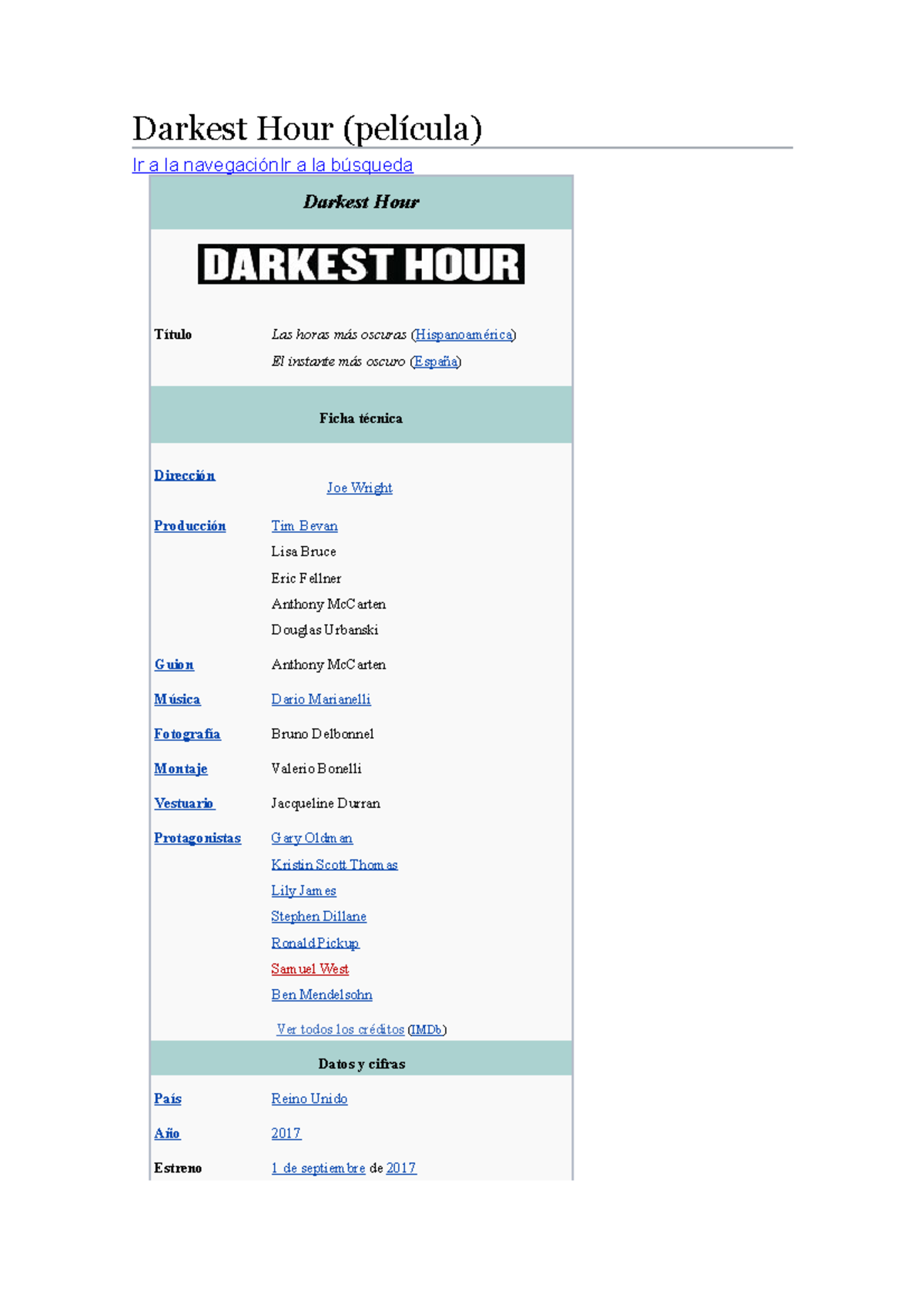 Darkest Hour un momento para refelxionar - Darkest Hour (película) Ir a ...