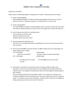 ACC 340 Discussion 4 - ACC 340 Discussion 4 Cash is King is a true ...