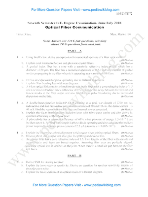 2019-2 - Question Paper - Fiber optics - Studocu