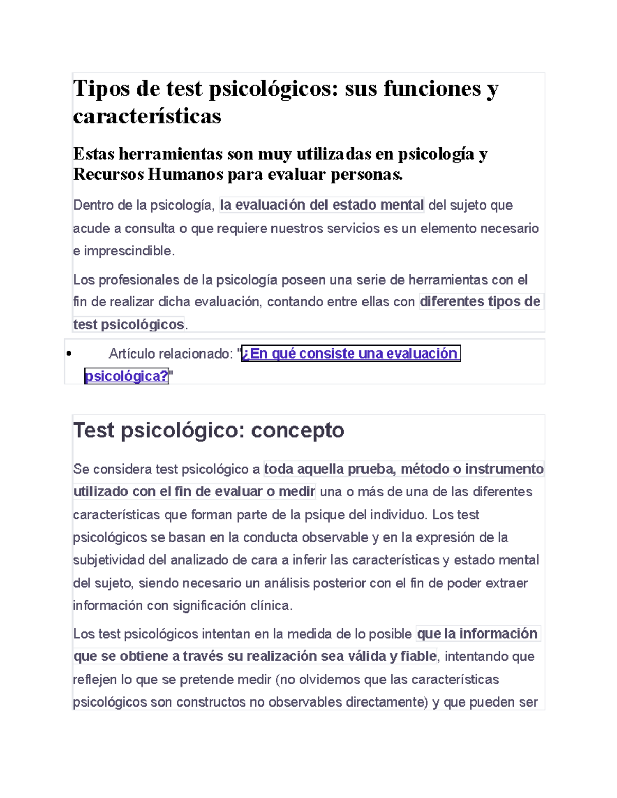 Tipos De Test Psicologicos Caracteristicas Y Funciones – eroppa