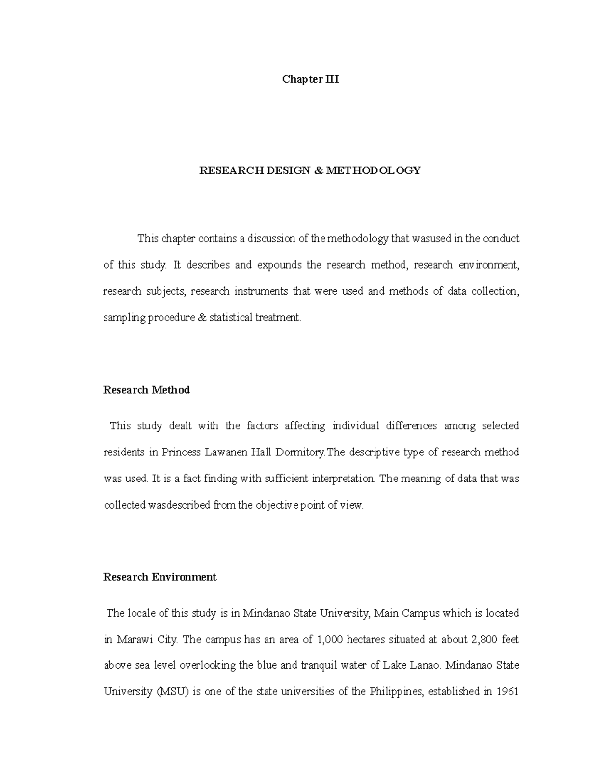 Chapter III Research Design and Methodol - Chapter III RESEARCH DESIGN ...