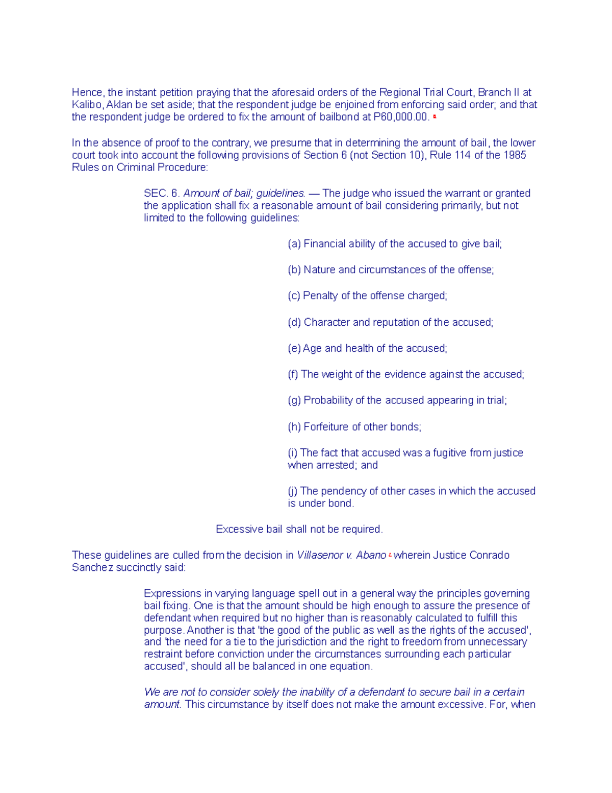 Reduction of Bail - Grounds to Reduce Bail - Transportation Law ...