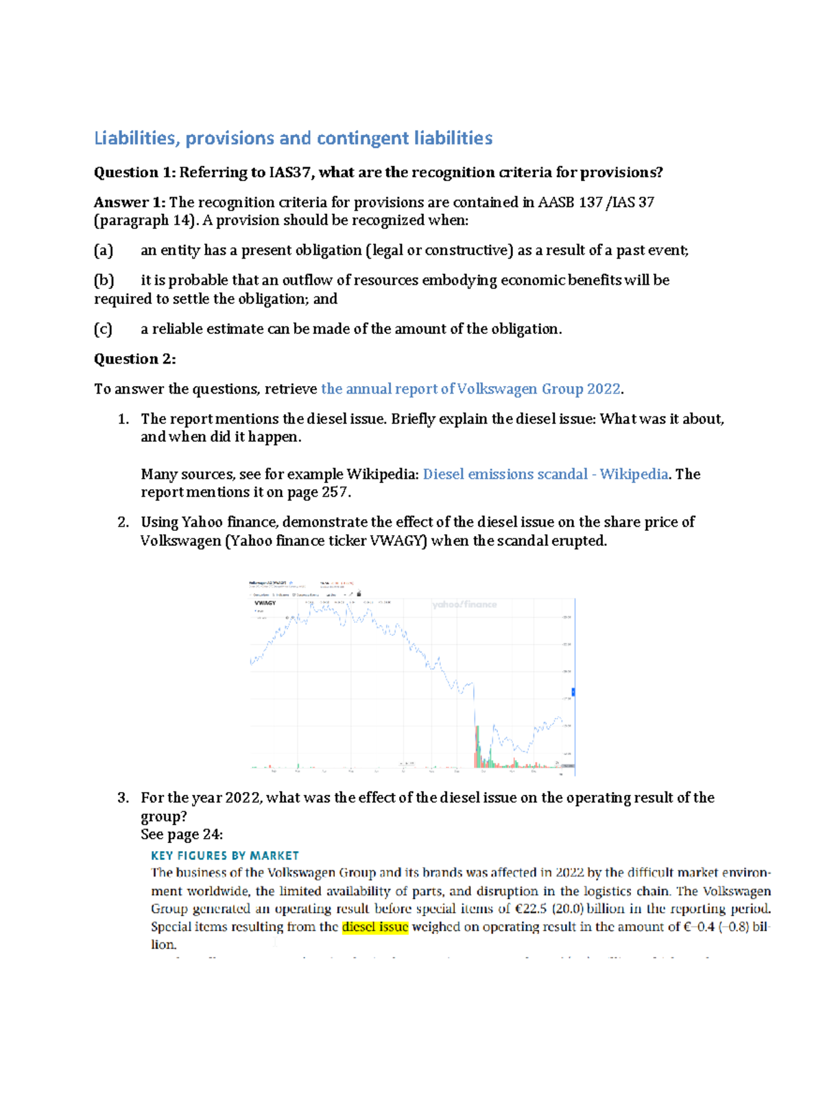 Tutorial 3 Week 5 solutions - Liabilities, provisions and contingent liabilities Question 1 ...