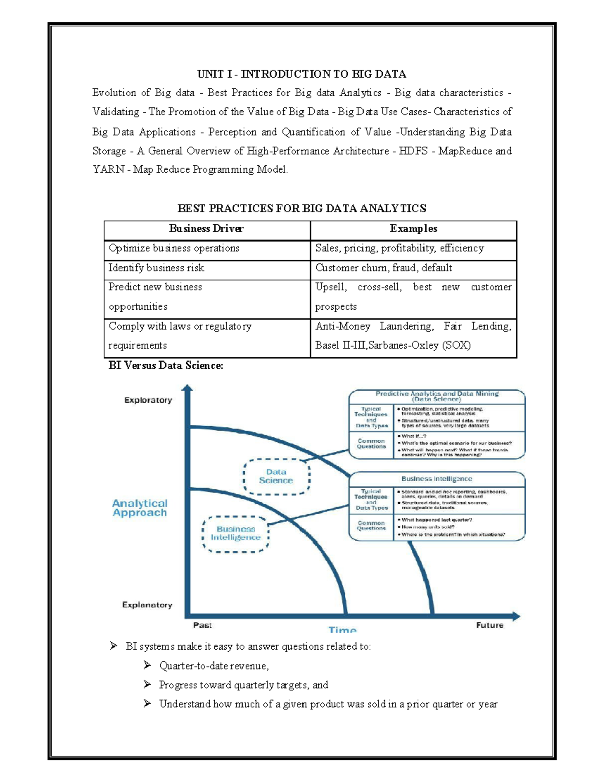 Module 1 - Evolution of Big data - Best Practices for Big data ...