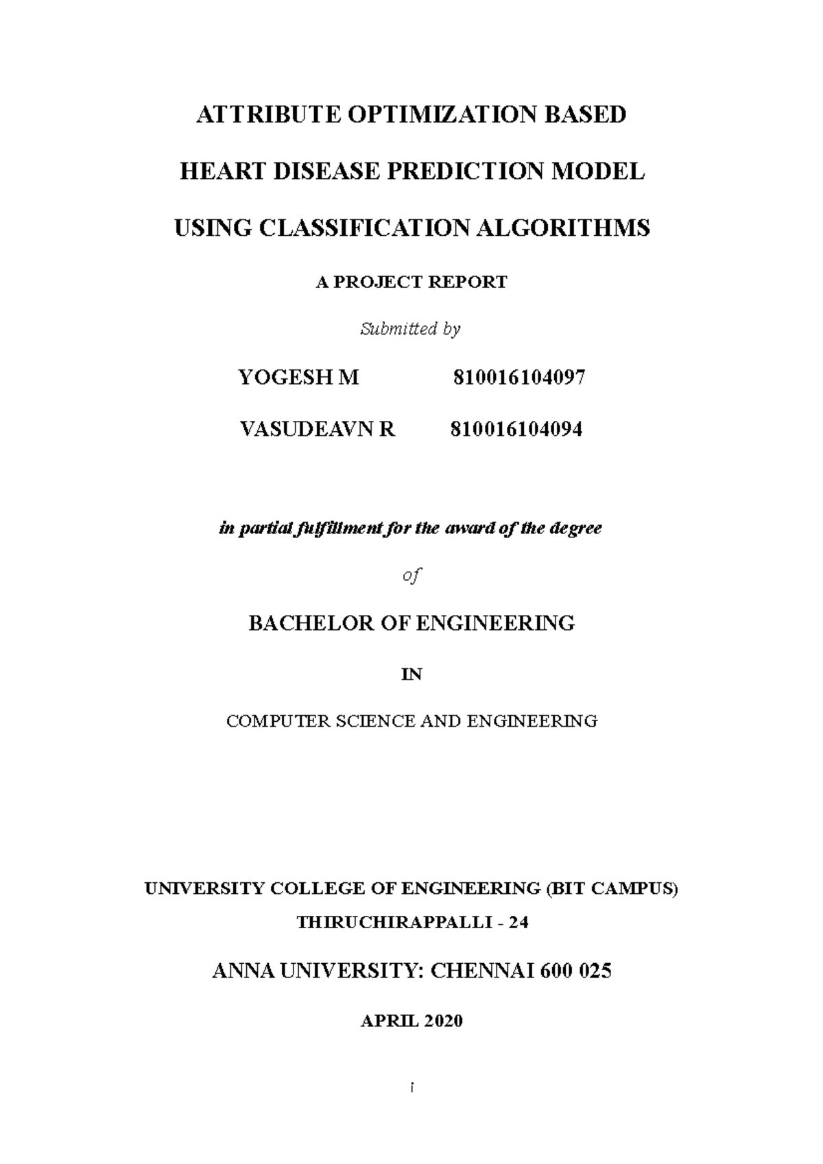 Attribute Optimization Based Heart Disease Prediction Model Using ...