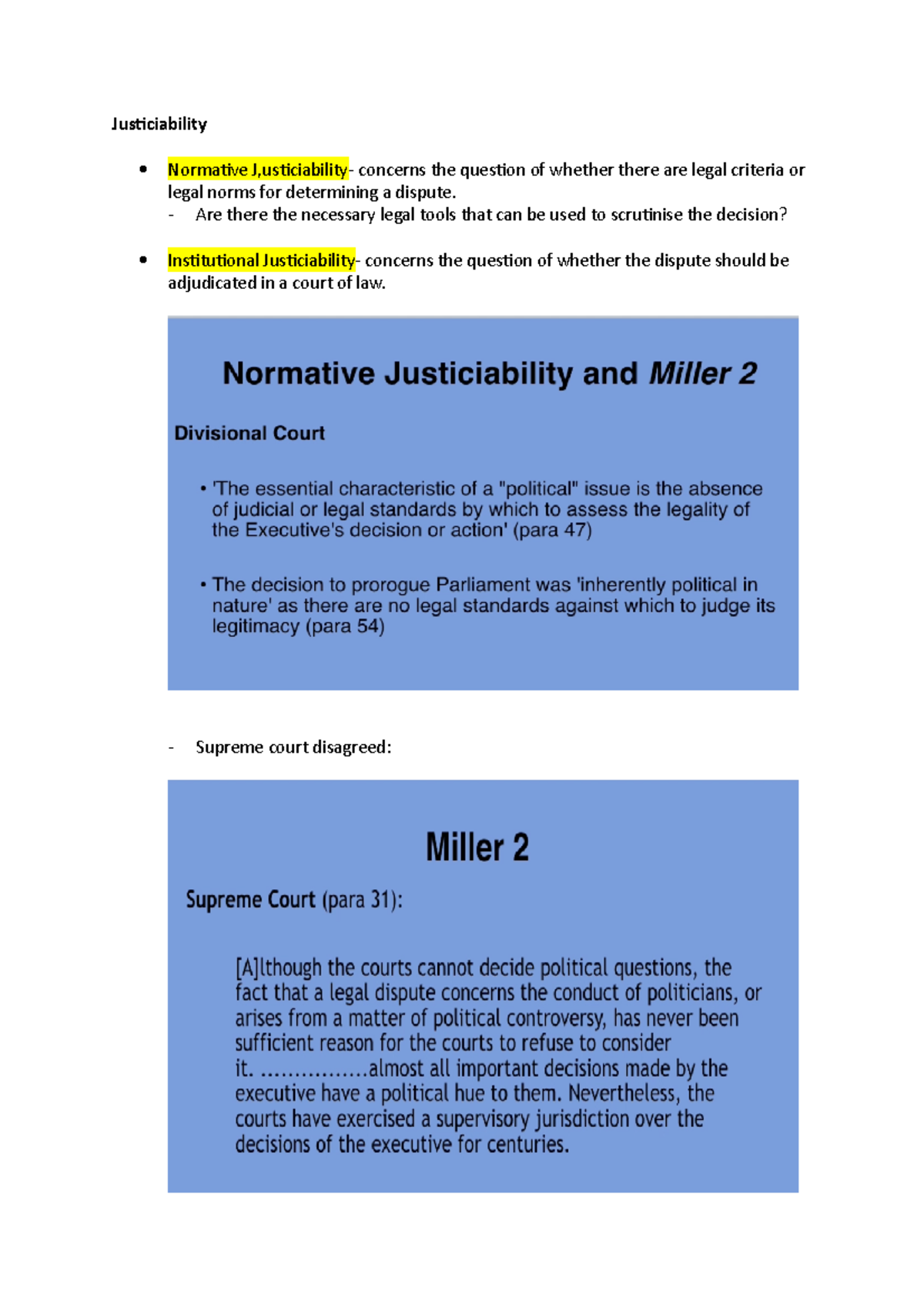 Justiciability - Are there the necessary legal tools that can be used ...