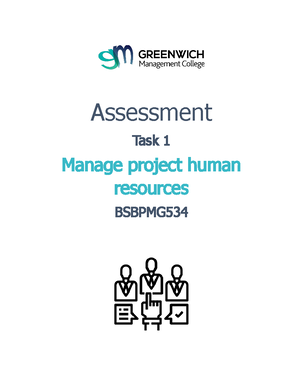 Bsbpmg 533 - Assessment Task 1 v2 - Assessment Task 1 Manage project cost BSBPMG BSBPMG533 ...