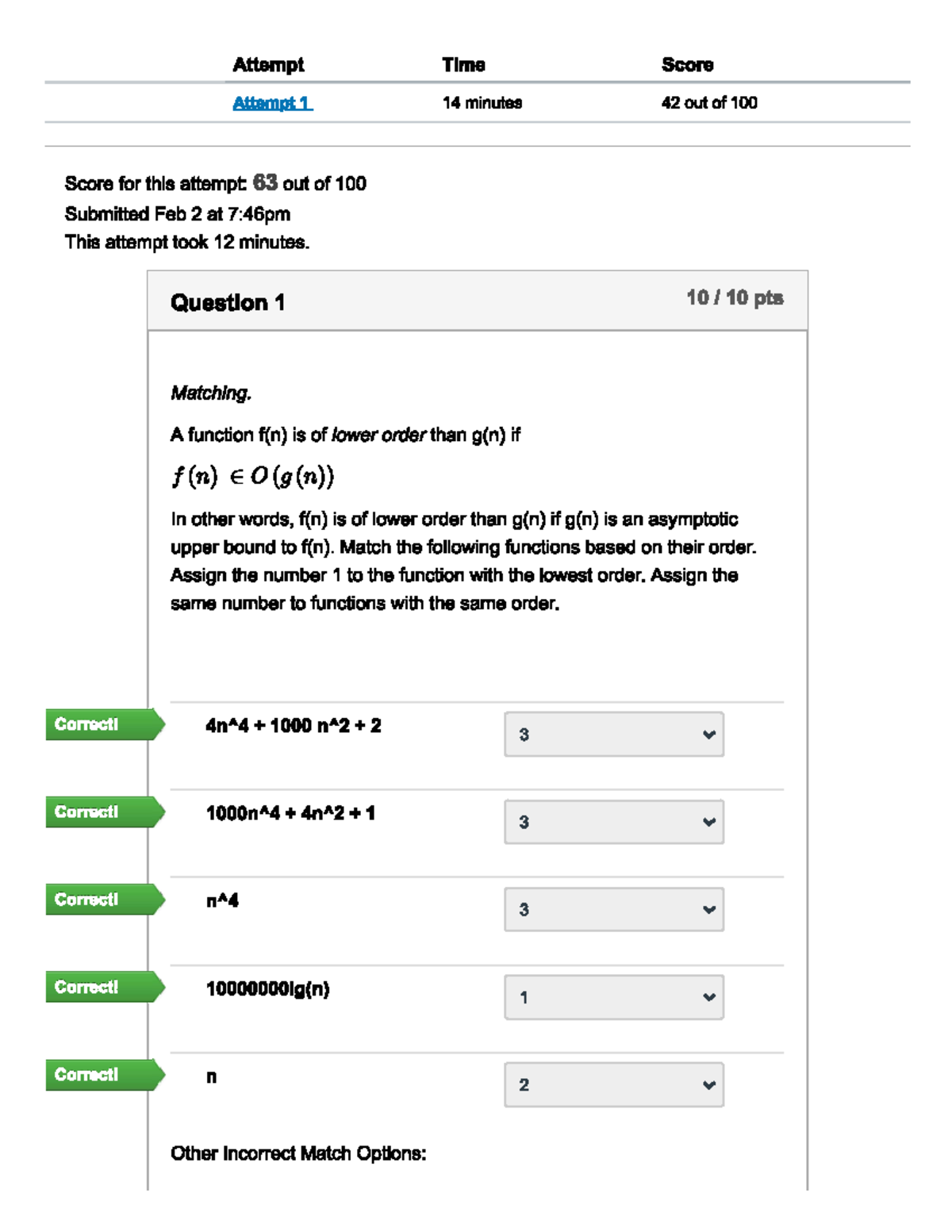 M3V3 - Asymptotic notation (upper bound) practice - COMP 3270 - Studocu