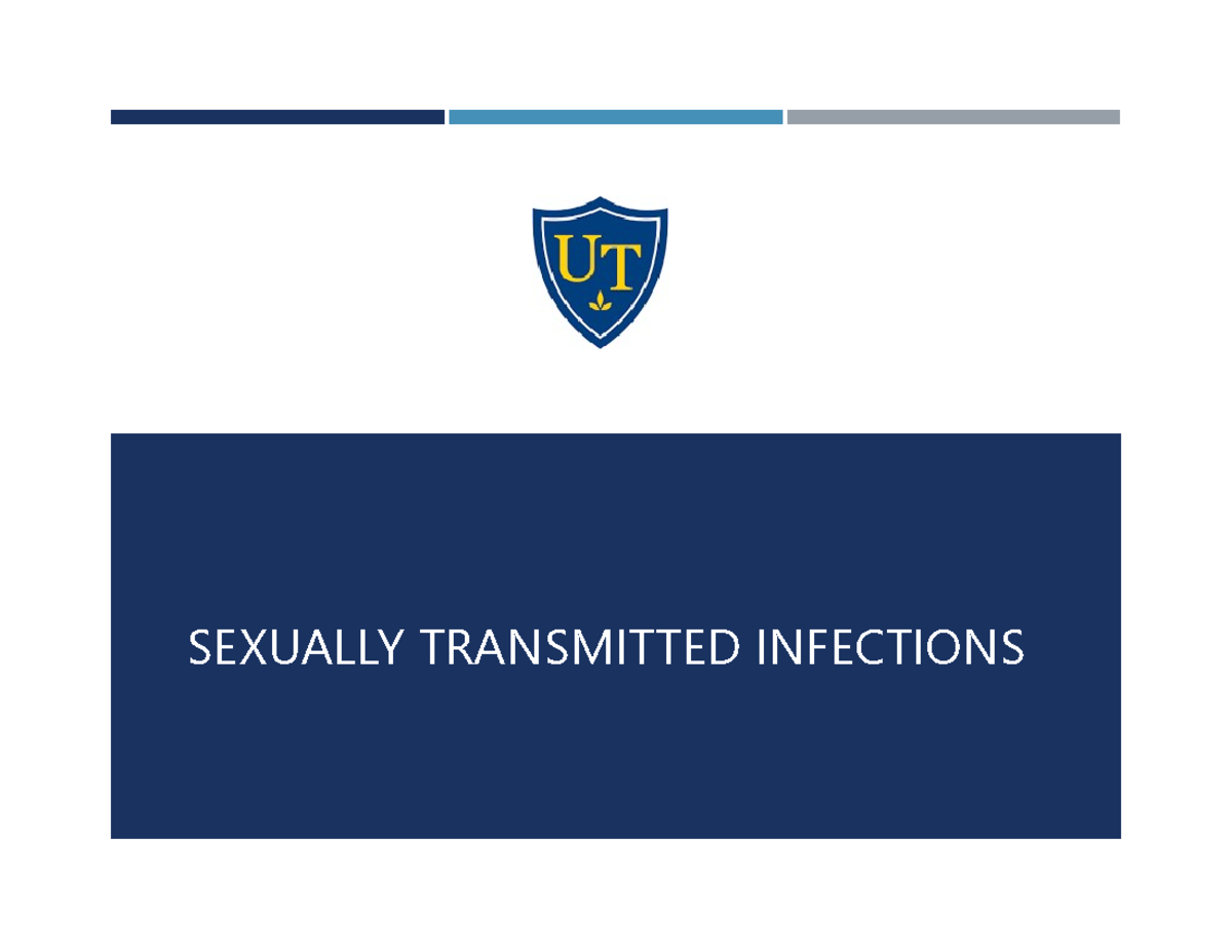 STI - lecture notes - SEXUALLY TRANSMITTED INFECTIONS CLINICAL ...
