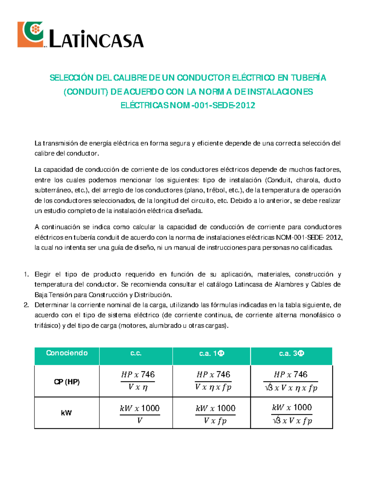 Seleccion-de-calibre-en-cables-para-construccion 2012 - SELECCIÓN DEL ...