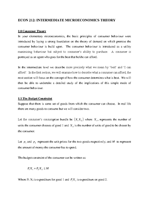 Roy identity - deriving demand function - Roy’s Identity The ...