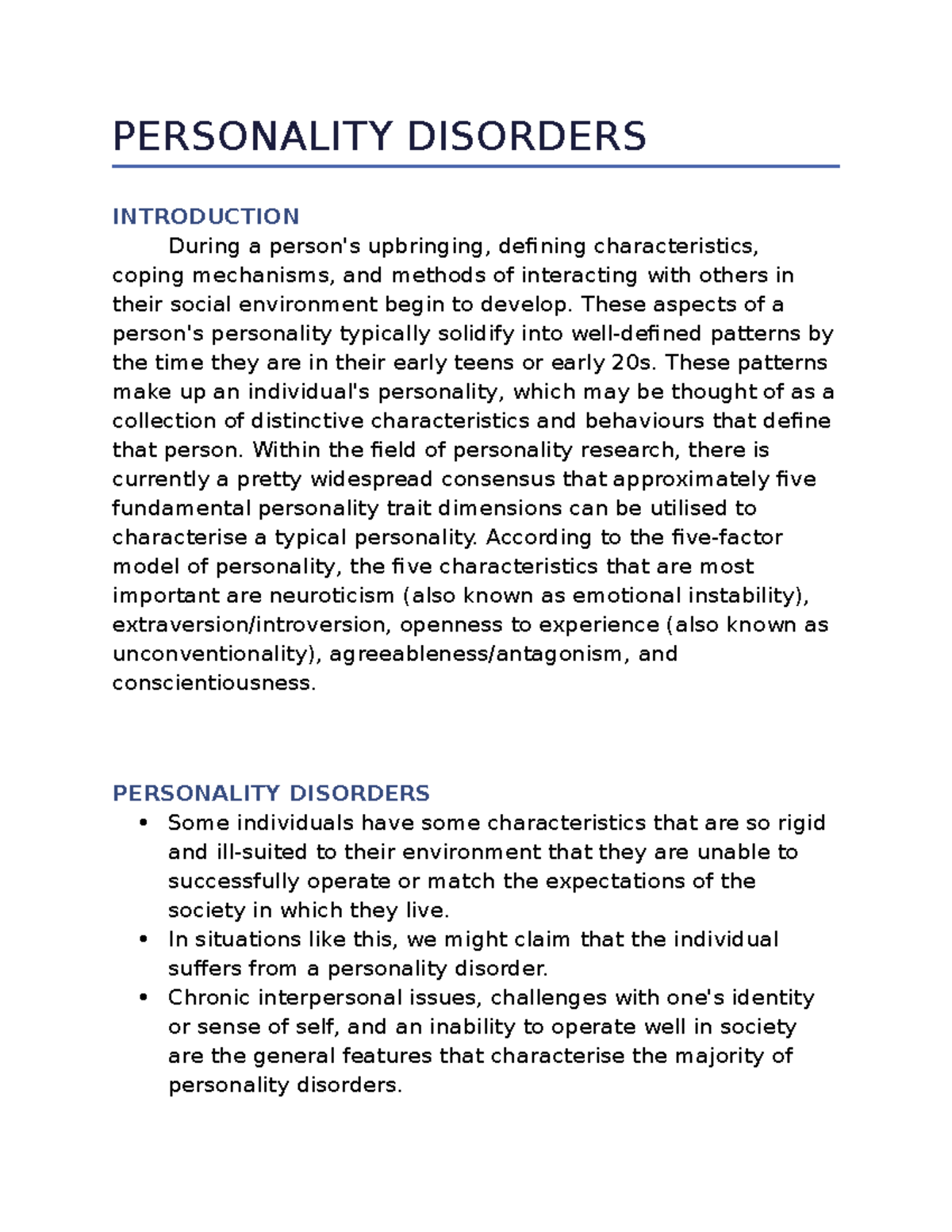 Codependent Personality Disorder