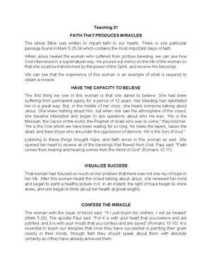 Teaching-28 - Teaching 28 - Teaching 28 THE WORD OF FAITH THAT WE ...