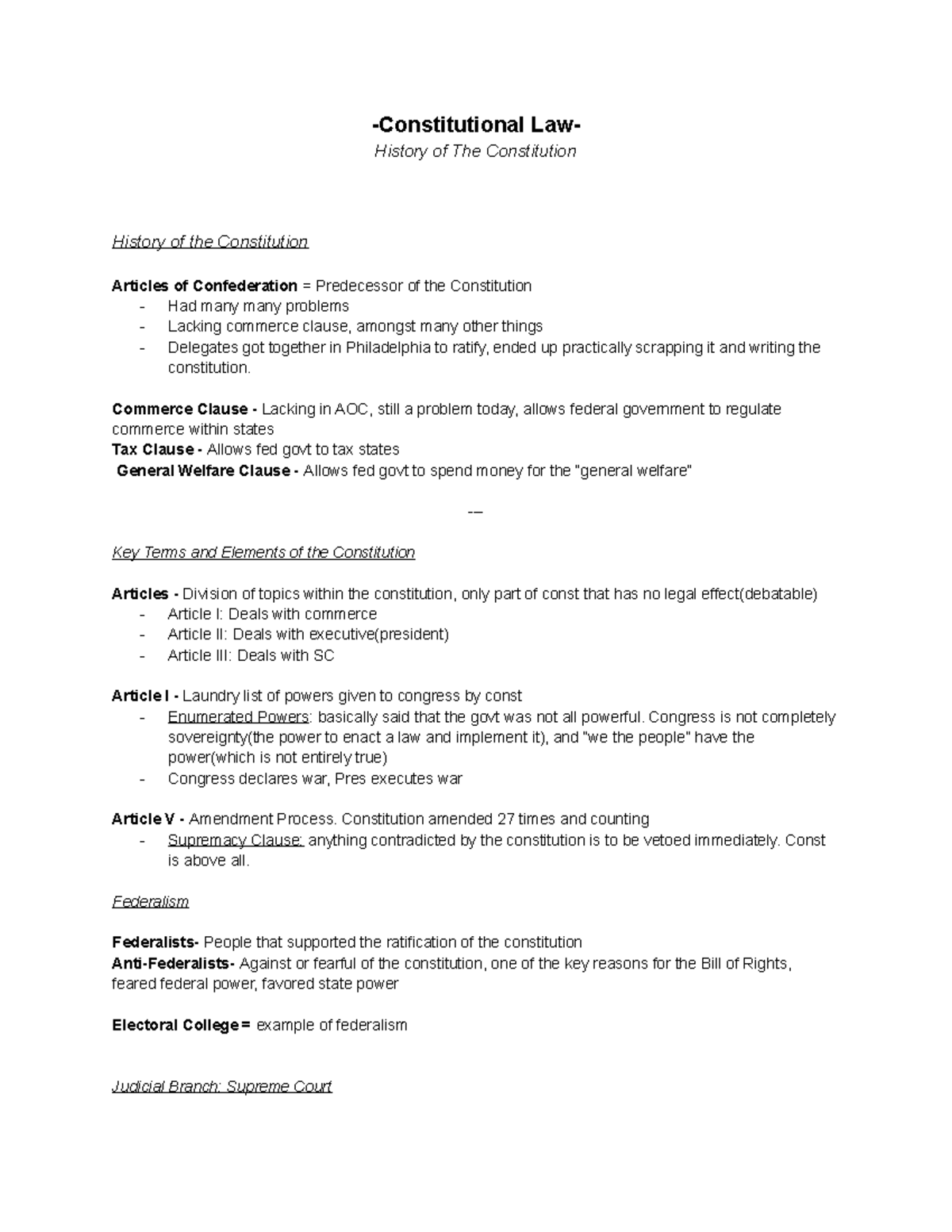 Lecture - History of Constitution and Electoral College -Constitutional ...