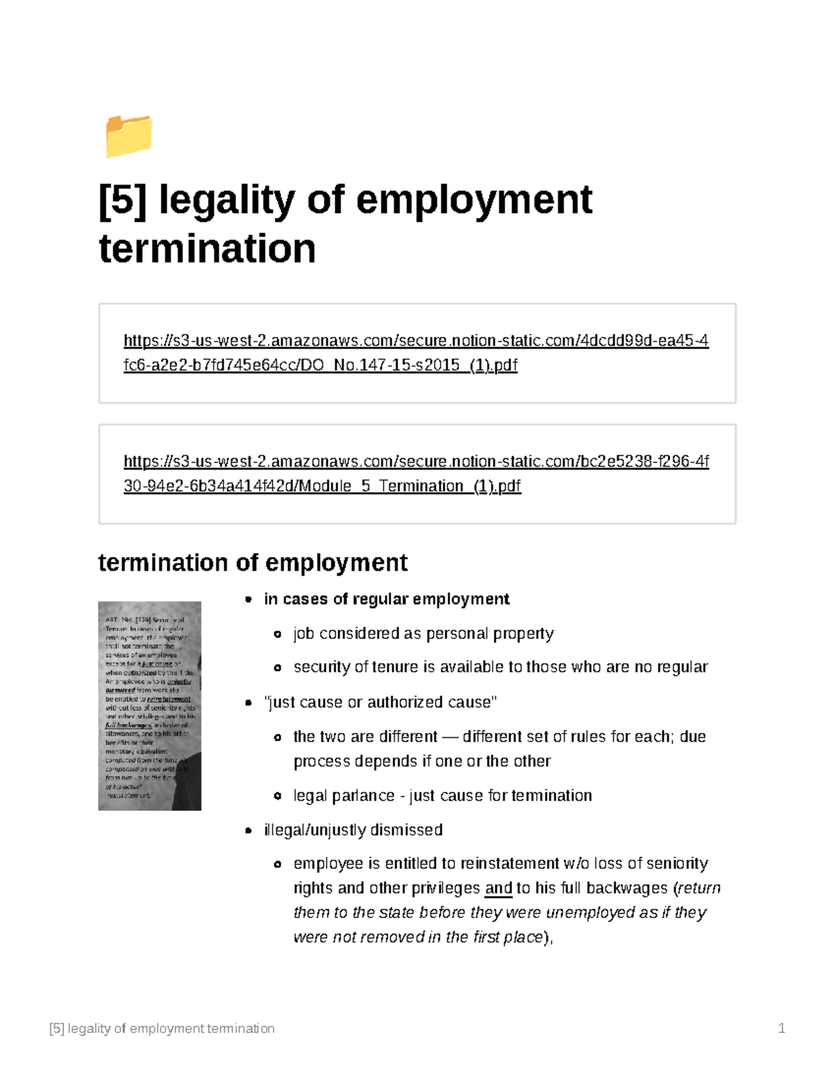 5 legality of employment termination - 📁 [5] legality of employment ...