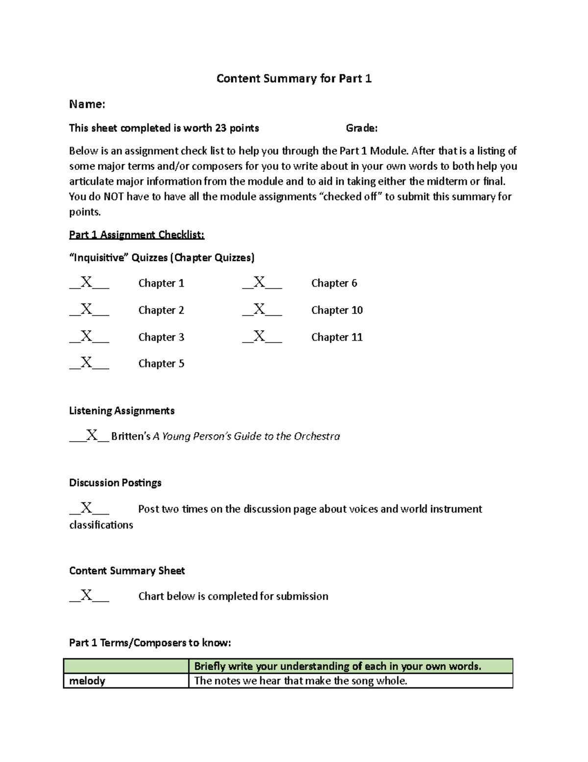 Content Summary Part 1 - Lecture notes 1 - Content Summary for Part 1 ...