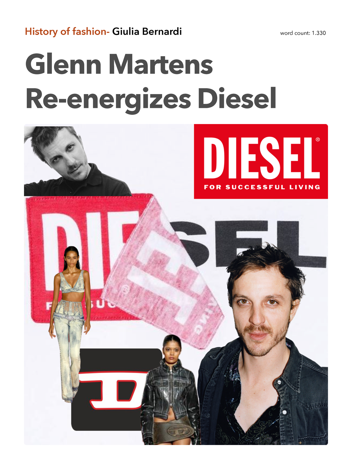 Glenn martens and Diesel - History of fashion- Giulia Bernardi word ...