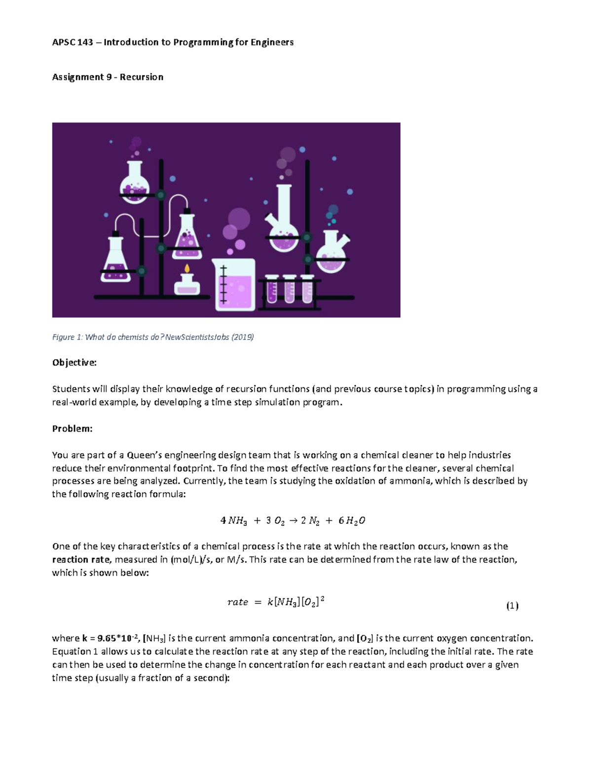 Assignment 9 - Description - APSC 143 – Introduction to Programming for Engineers Assignment 9 ...
