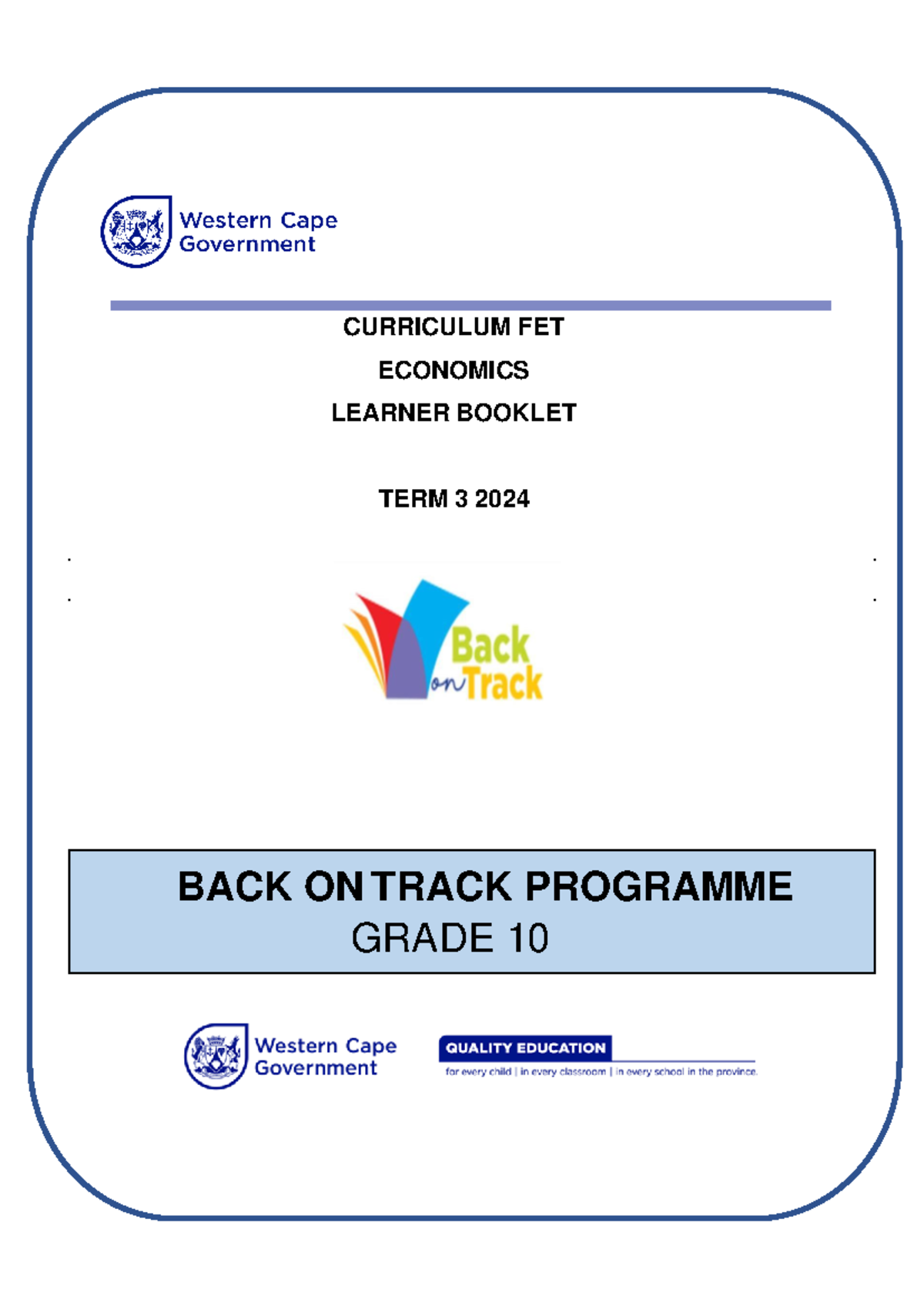 Economics BOT Gr10 Term 3 2024 Learner booklet - CURRICULUM FET ...