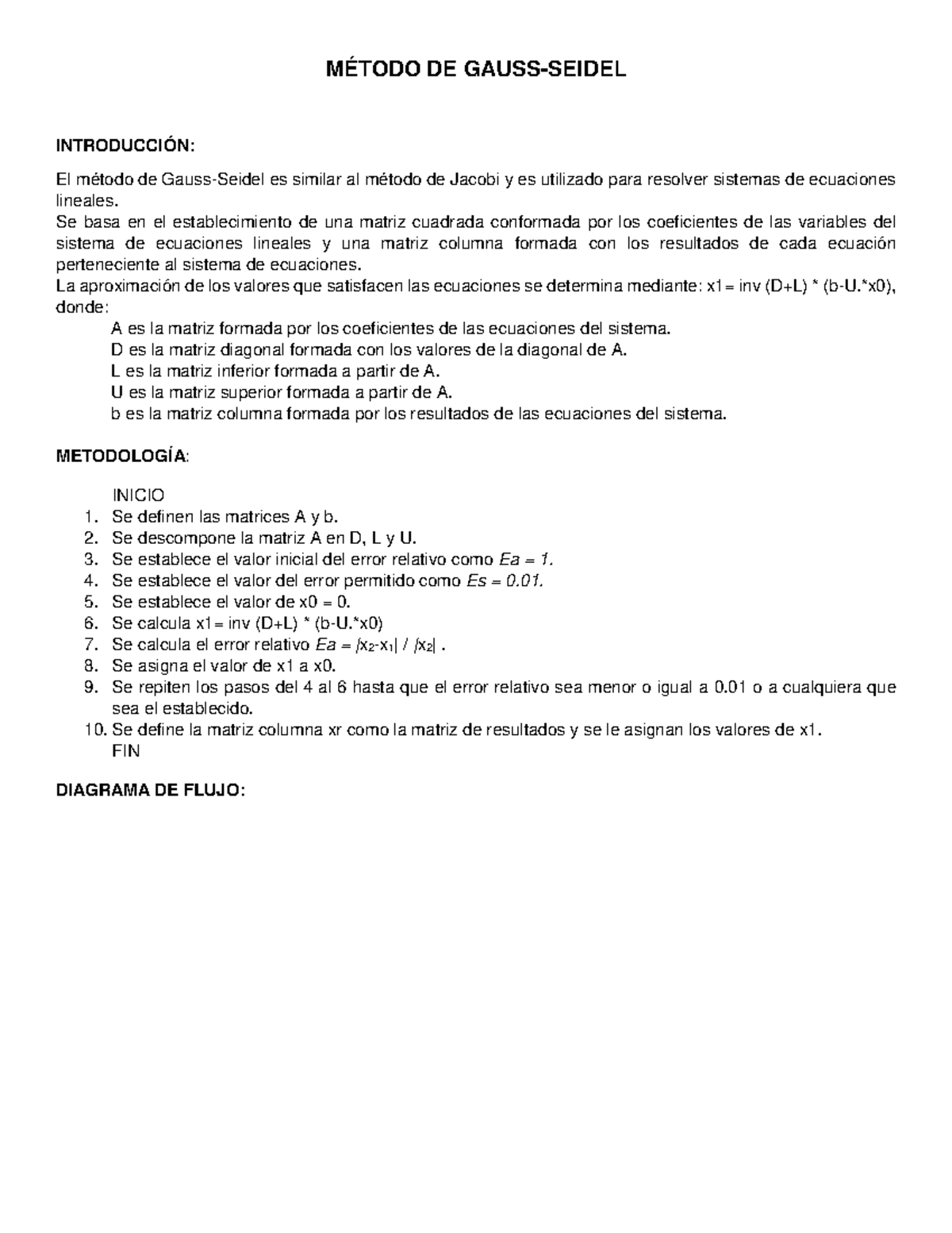 Método DE Gauss- Seidel - Warning: TT: undefined function: 32 MÉTODO DE GAUSS-SEIDEL ...