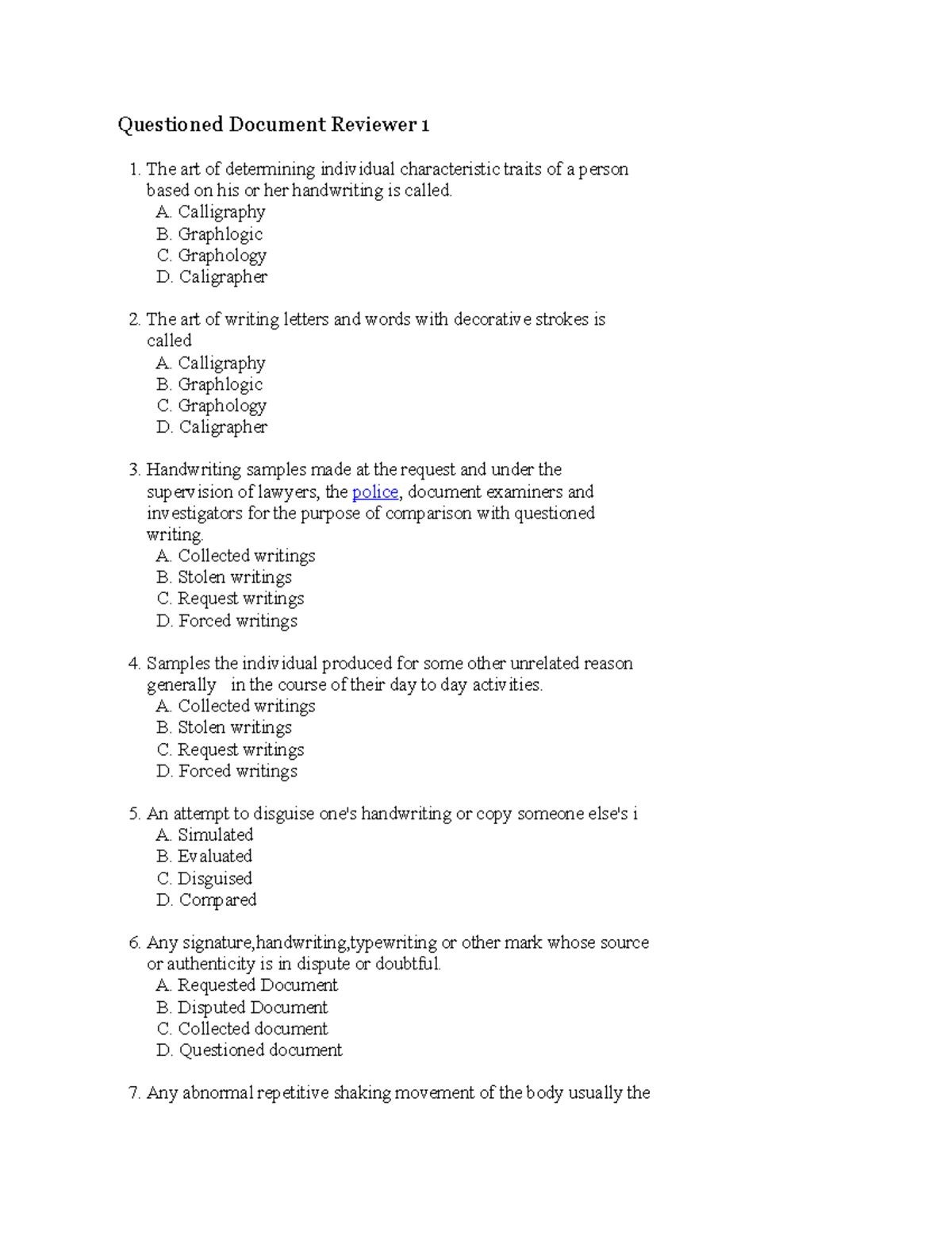 QUESTIONED DOCUMEN REVIEW - Questioned Document Reviewer 1 The art of ...